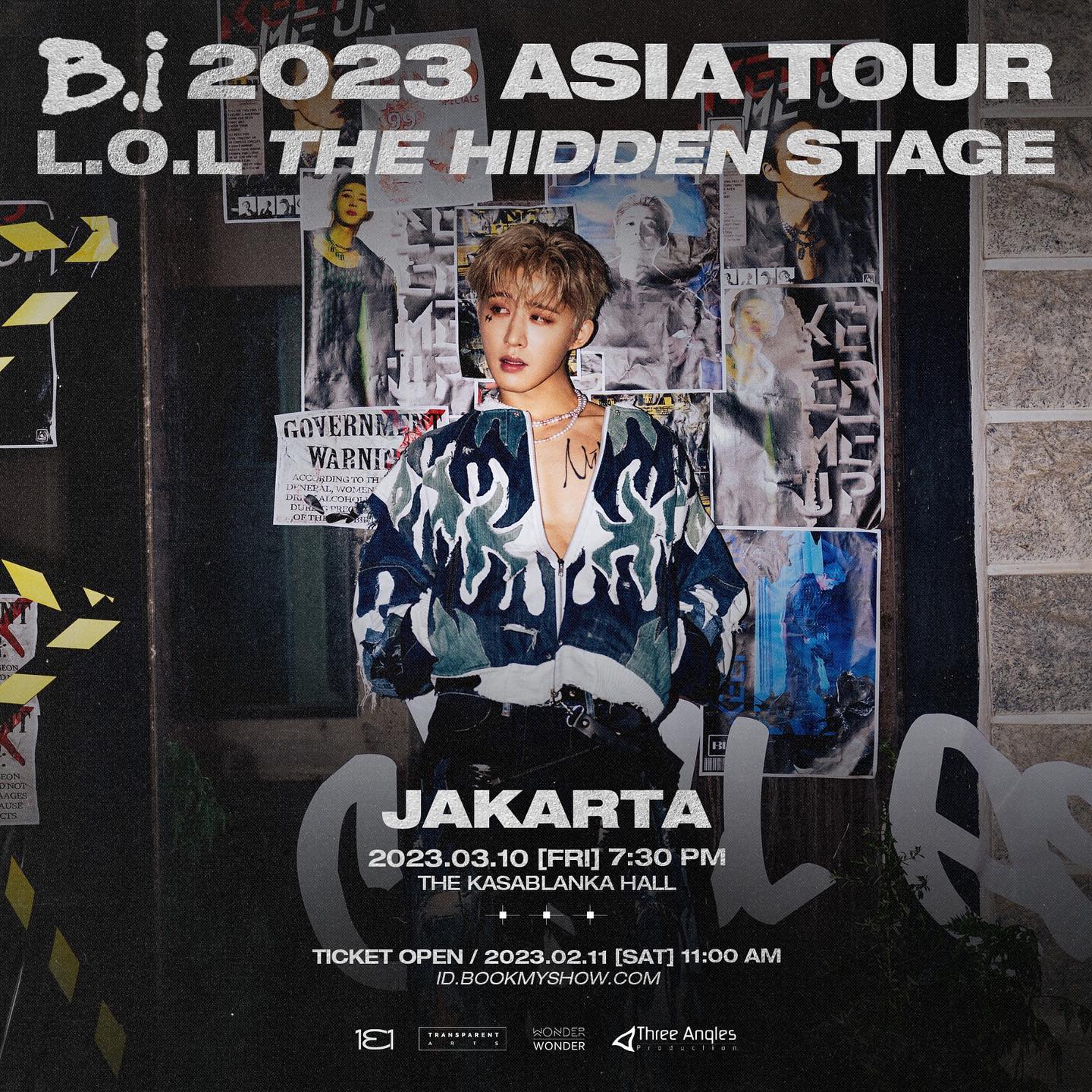 [UPCOMING EVENT] B.I 2023 ASIA TOUR [L.O.L THE HIDDEN STAGE] in Jakarta - The Seoul Story